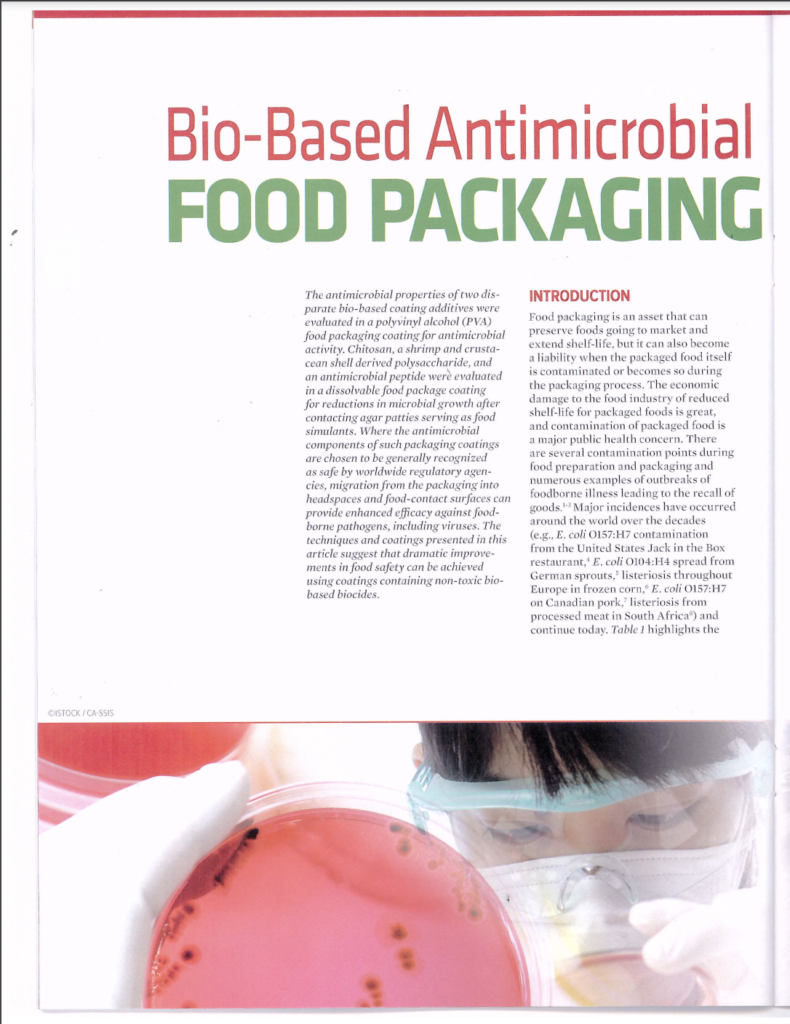 Bio-Based Antimicrobial Food Packaging – Reactive Surfaces